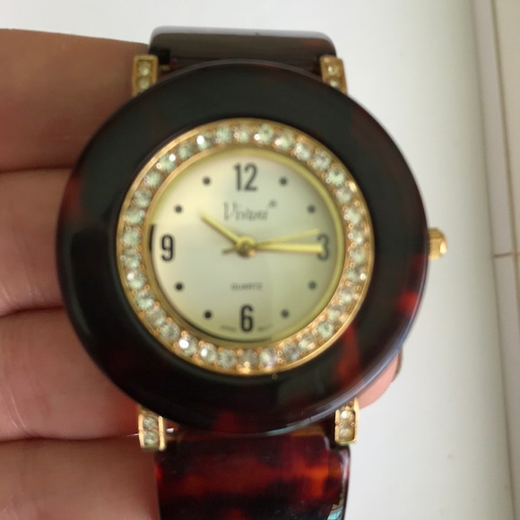 Vivani | Accessories | Vivani Vintage Gorgeous Tortoises Shell Crystal ...